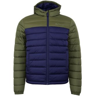 Ben Sherman Signature Herren Gr&uuml;n/Navy Gepolsterte Jacke