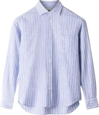Hartford Homme, Chemises, Bleu, Taille: M Paul Wide Stripes Shirt
