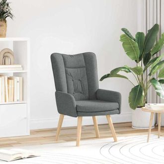 vidaXL Fauteuil relaxant Gris fonc&eacute; 63 x 67 x 94 cm tissu Vidaxl