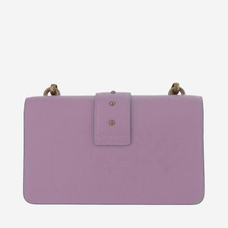 Pinko Womens Mini Bag Love One Lilac Leather Shoulder