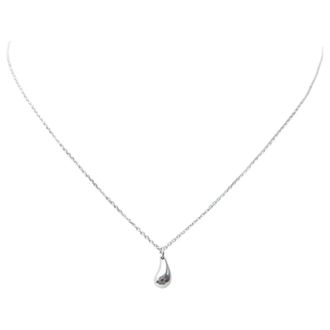 Tiffany & Co. Halskette - NEUE TIFFANY & CO TR&Atilde;NENPENDANT-HALSKETTE AUS PLA - Gr. unisize - in Silber - f&uuml;r Damen