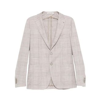 Tagliatore Checked Blazer - - Jackets - Herren - Beige - L