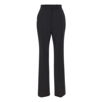 Elisabetta Franchi Pantalon en laine - Femme - Pantalons - Noir - Taille: 36 FR