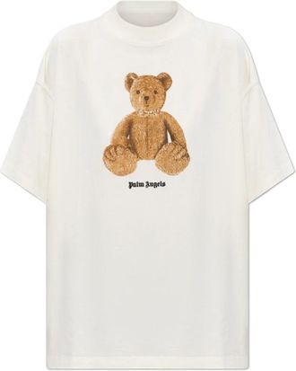 Palm Angels Femme, Tops, Blanc, Taille: 36 FR T-Chemises