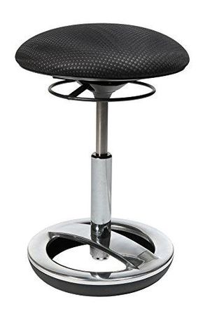 Topstar Topstar Bürohocker Sitness Bob Alu poliert schwarz, 57.0 x 38.5 x 38.5