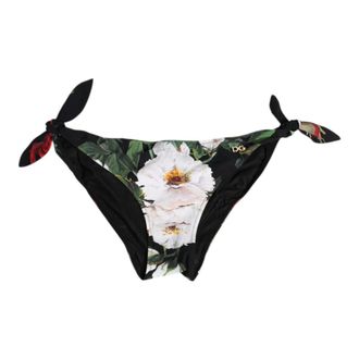 Dolce & Gabbana Femme, Maillots de bain, Multicolore, Taille: 40 FR Bas de Bikini Floral &agrave; Nouer sur le C&ocirc;t&eacute;