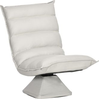 HOMCOM Bodenstuhl 360° drehbar Bodensessel mit Verstellbarer Rückenlehne gepolstert Relaxsessel zum Fernsehen, Lesen Lesesessel Meditationsstuhl Lazy Sofa fü