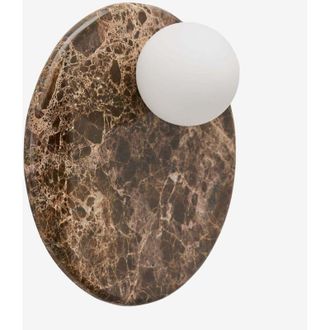 Sklum Applique murale &Oslash;30 cm en marbre avec boule en cristal Conrad SKLUM