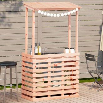 vidaXL vidaXL Gartenbar mit Dach 112,5x57x195,5 cm Massivholz Kiefer