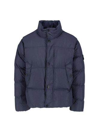 Stone Island Jacke Mit Rei&szlig;verschluss Crinkle Reps Ny