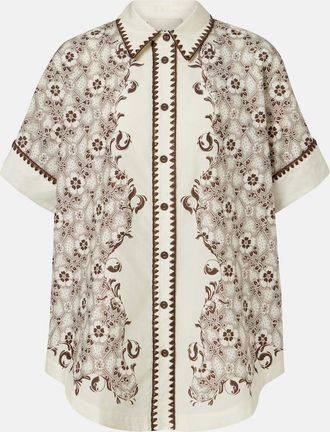 Alemais Al&eacute;mais Chemise imprim&eacute;e en coton et soie