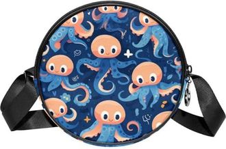 Generic Petit sac &agrave; bandouli&egrave;re Circle pour femme, petit sac &agrave; bandouli&egrave;re avec fermeture &eacute;clair, bretelles r&eacute;glables, sac &agrave; main rond d&eacute;contract&eacute; pour femmes