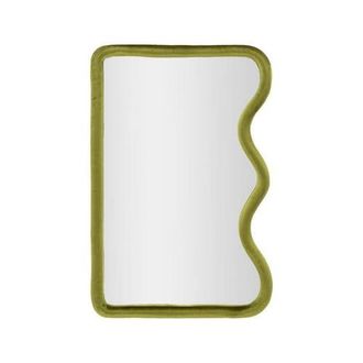 Dmora Spiegel Bomporto 60x90h cm Gr&uuml;n Struktur Stoff