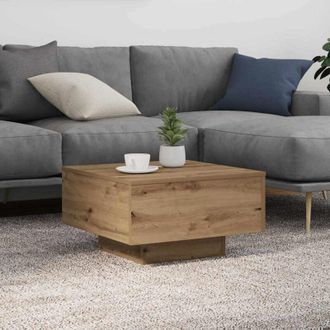 vidaXL Table Basse ch&ecirc;ne artisanal 55 x 55 x 31 cm Bois ding&eacute;nierie Vidaxl