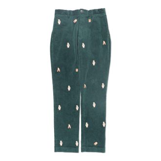 Ralph Lauren Polo Ralph Lauren Cotton Stretch Corduroy Embroidered Slim Fit Trousers Size 32