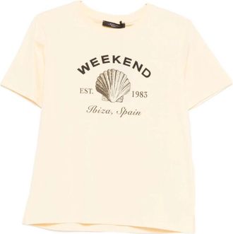 Max Mara Femme, Tops, Jaune, Taille: 40 FR T-shirt basic dalla linea dritta