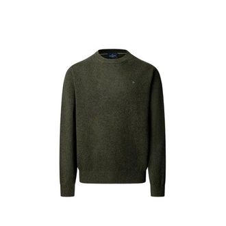 Hackett Pull droit &agrave; col rond en laine