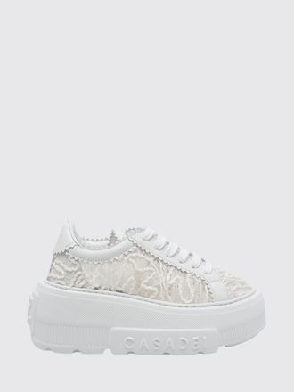 Casadei Baskets &agrave; plateforme Nexus en cuir et nylon avec bout rond
