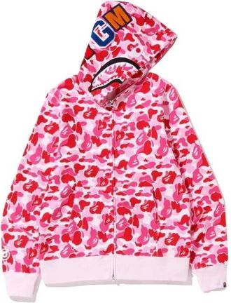 A Bathing Ape A Bathing Ape, Femme, Sweatshirts et sweats &agrave; capuche, Multicolore, Taille: 42 FR ABC Camo Shark Full Zip Sweat &agrave; capuche