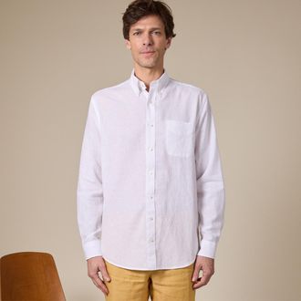 Bexley Colten - Chemise homme chambray blanc