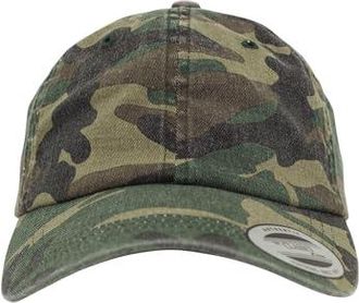 Flexfit Mixte Low Profile Camo Washed Cap Wood One Size Casquette, Vert Camouflage, Taille Unique UK