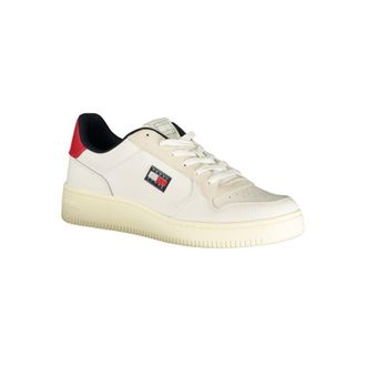 Tommy Hilfiger Colorblocked Leather Sneaker - White