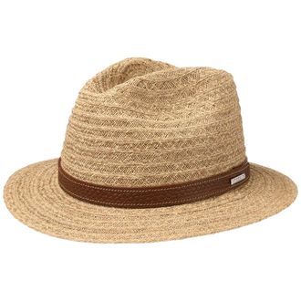 Stetson Barnell Traveller Raffiahut Strohhut Herren mit Futterband Baumwolle Sonnenhut Fr&uuml;hjahr Sommer Natur XXL (62-63 cm)