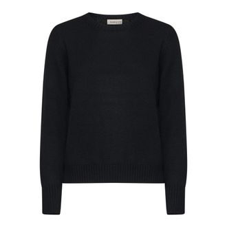 Blanca Vita Rippstrick-Pullover mit Rundhalsausschnitt - - Knitwear - Damen - Schwarzk - M