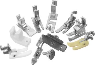 FOMIYES Professionelles N&auml;hmaschinenzubeh&ouml;r - 9 St&uuml;ck Haushalts N&auml;hf&uuml;&szlig;e aus Langlebiger Legierung und Kunststoff Austauschbare Verschlei&szlig;feste N&auml;hf&uuml;&szlig;e f&uuml;r Qui