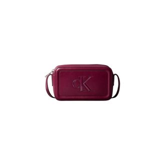 Calvin Klein Femme, Sacs, Violet, Taille: ONE Size Sac Bandouli&egrave;re avec Fermeture &Eacute;clair et Poche Int&eacute;rieure