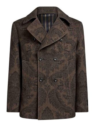 Etro Manteau Court - Marron Fonc&eacute;