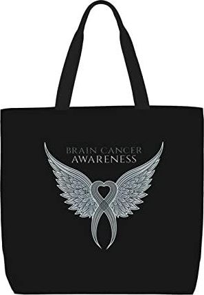 Generic Sac Fourre-Tout Sensibilisation Au Cancer Du Cerveau Sac Fourre Tout Femme De Grande Capacit&eacute; Lavables Sacs &Agrave; Main, Pour Tous Les Jours, Shopping, Fem