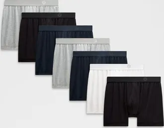 lululemon Always In Motion Boxershorts 7er-Pack für Männer - 13 cm - Größe XL in Black/True Navy/White