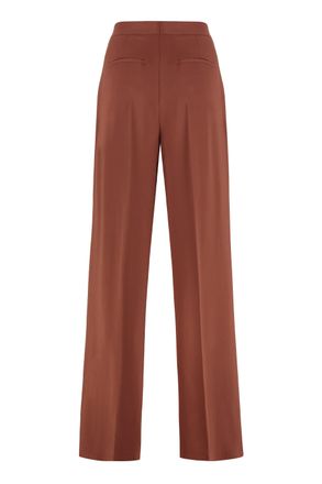 Pinko Womens Wide-Leg Trousers Pergamino Cinnamon Viscose