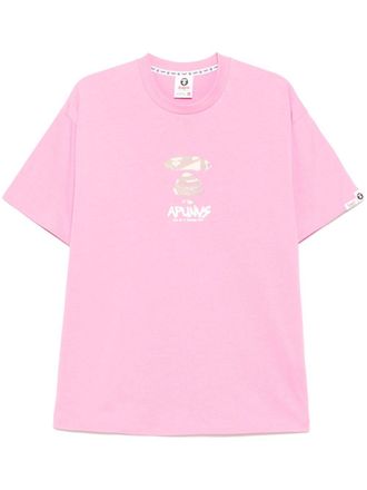 Aape By A Bathing Ape t-shirt &agrave; logo imprim&eacute; - Rose