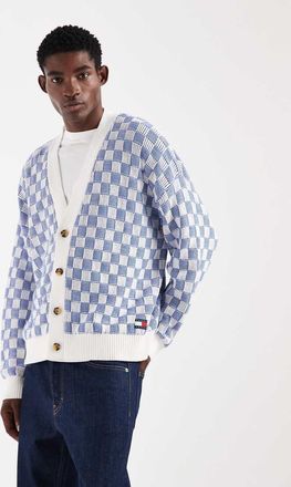 Tommy Jeans Gilet d&eacute;contract&eacute; textur&eacute; - Bleu