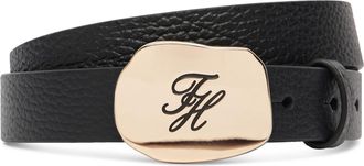 Tommy Hilfiger G&uuml;rtel Tommy Hilfiger Th Plaque 2.5 Pebble AW0AW19152 Schwarz