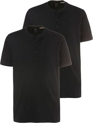 JP1880 Hommes Grandes Tailles L-8XL T-Shirt col Rond en Coton, Lot de 2 Noir, Noir 6XL 708420 10-6XL