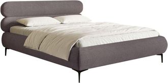 Selsey Selsey Roule Cord - Polsterbett 140x200 mit Bettkasten, Cordstoff und schwarzen Füßen, Braun