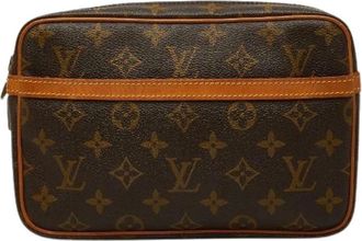 Louis Vuitton Pre-owned Compiegne 23 Sac Minaudi&egrave;re Monogram - Femme - Pre-owned - Brun - Taille: ONE Size