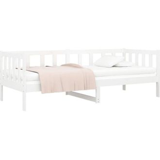 vidaXL Tagesbett ohne Matratze Wei&szlig; 80x200 cm Massivholz Kiefer vidaXL