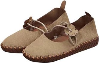 Generic Chaussures Mary Jane pour femme - Large largeur - Bout rond - &Eacute;l&eacute;gantes - R&eacute;tro - Antid&eacute;rapantes - L&eacute;g&egrave;res et confortables - Style d&eacute;contract&eacute; - Pour 