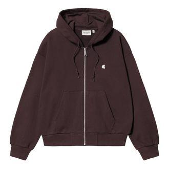 Carhartt Work in Progress Femme, Sweatshirts et sweats &agrave; capuche, Brun, Taille: 40 FR Veste Casey &agrave; capuche