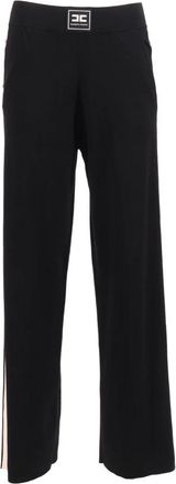 Elisabetta Franchi Femme, Pantalons, Noir, Taille: 42 FR Pantalone Tricot