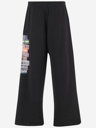 Balenciaga Mens Jogging Pants Baggy Black Cotton Trousers
