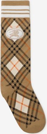 Burberry Chaussettes en mélange de coton stretch argyle Check, Size: XL