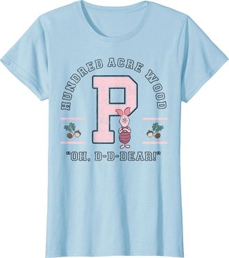 Disney Winnie The Pooh Piglet Collegiate Oh Dear Quote T-Shirt