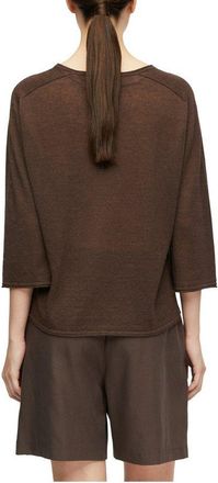 Comma 3/4 Arm-Pullover Leichter Pullover mit Leinen und Viskose