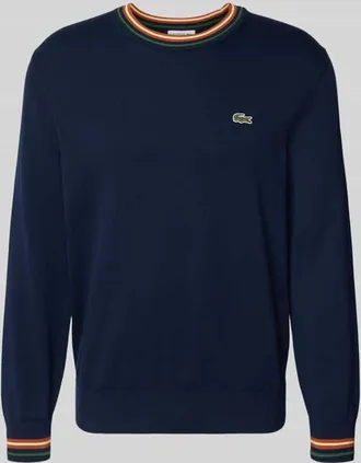 Lacoste Regular Fit Strickpullover aus reiner Baumwolle
