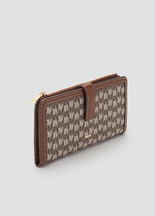 Mango Gro&szlig;e Geldb&ouml;rse mit Logo-Print mittelbraun - Damen - Einheitsgr&ouml;&szlig;e - MANGO